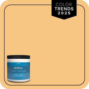 BEHR PREMIUM PLUS 8 oz. #PPU6-07 Jackfruit Flat Interior/Exterior Paint ...