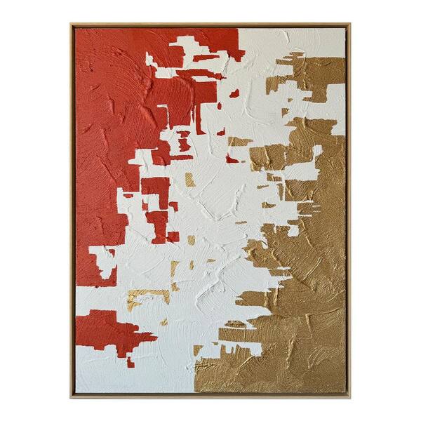 A&E "Metamorphosis" Framed Abstract Wall Art Print Hand Painted 48 in ...