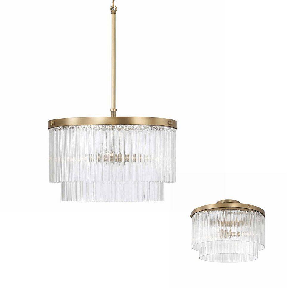 Capital Lighting Fixture Company Vaughn 60-Watt 3-Light Aged Brass Dual ...
