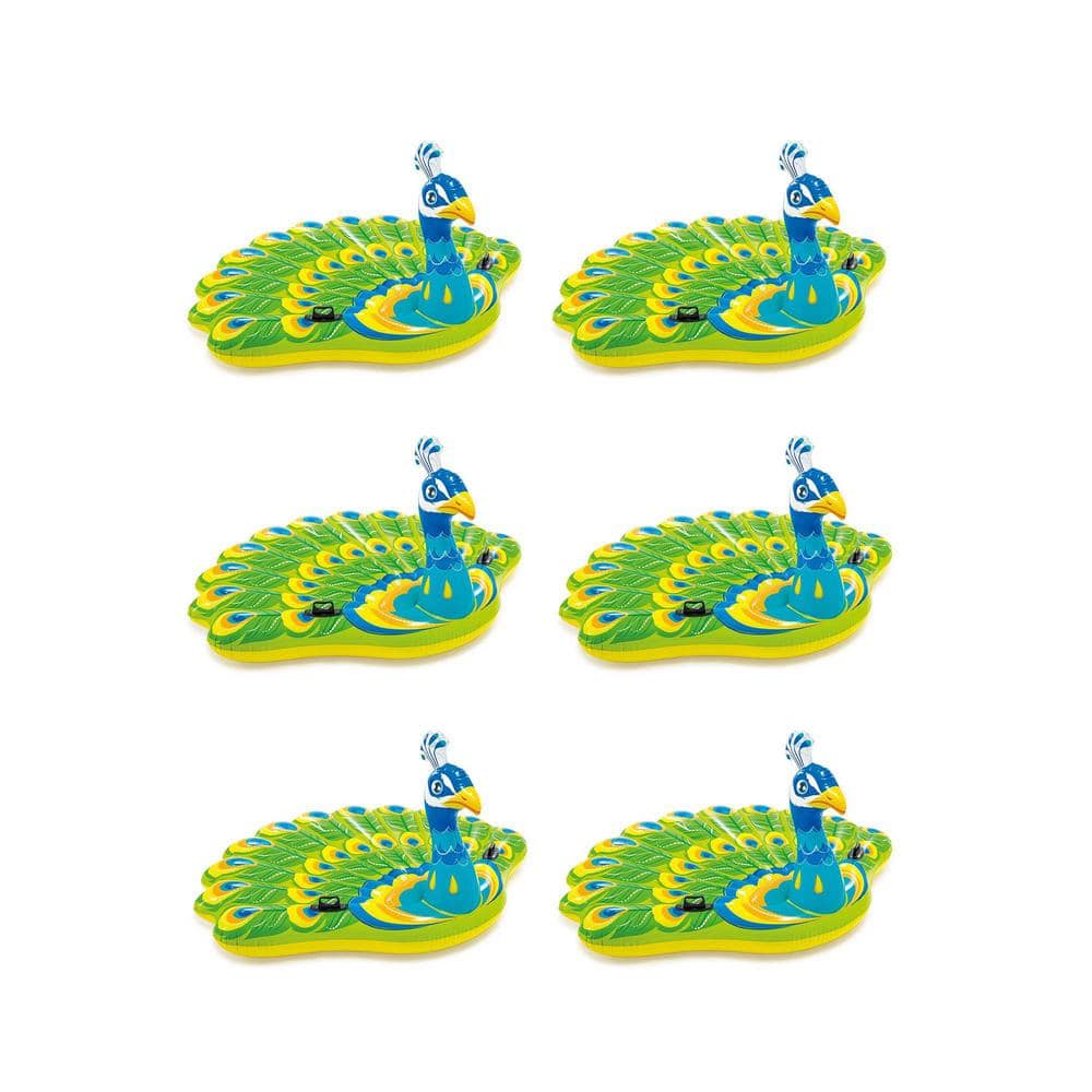Intex Giant Inflatable Peacock Island Ride On Swimming Pool Float Raft ...