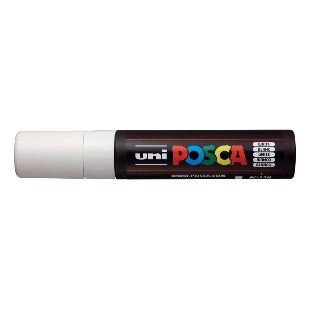 POSCA PC-17K Extra Broad Rectangular Chisel Paint Marker, White 076828 ...