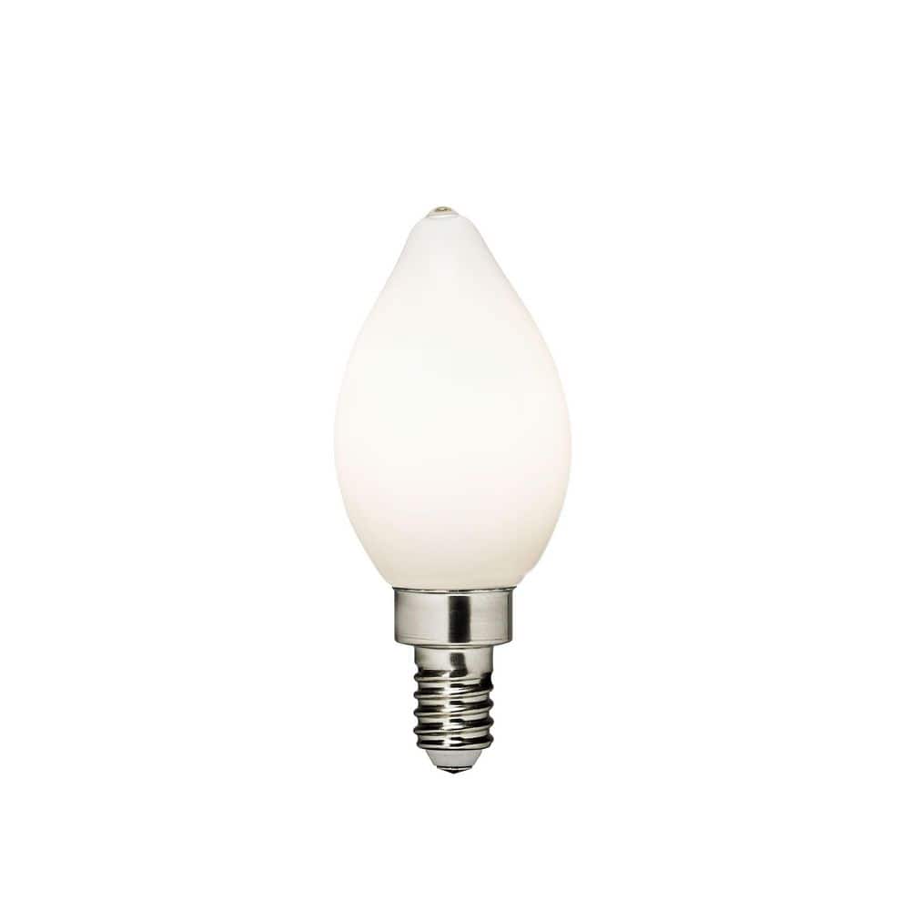 Generation Lighting 4-Watt Equivalent C11 Shape E12 Base Bright White (3000K) Dimmable Frosted ...