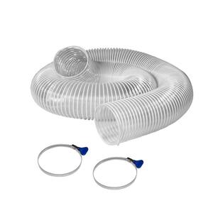 POWERTEC 2-1/2 in. x 10 ft. Flexible PVC Dust Collection Hose, Clear ...