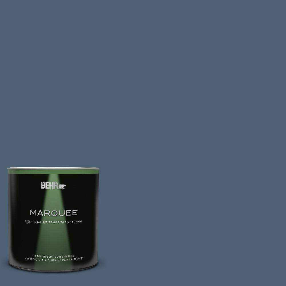 BEHR MARQUEE 1 qt. #PPU14-19 English Channel Semi-Gloss Enamel Exterior ... BEHR MARQUEE 1 qt. #PPU14-19 English Channel Semi-Gloss Enamel Exterior ...