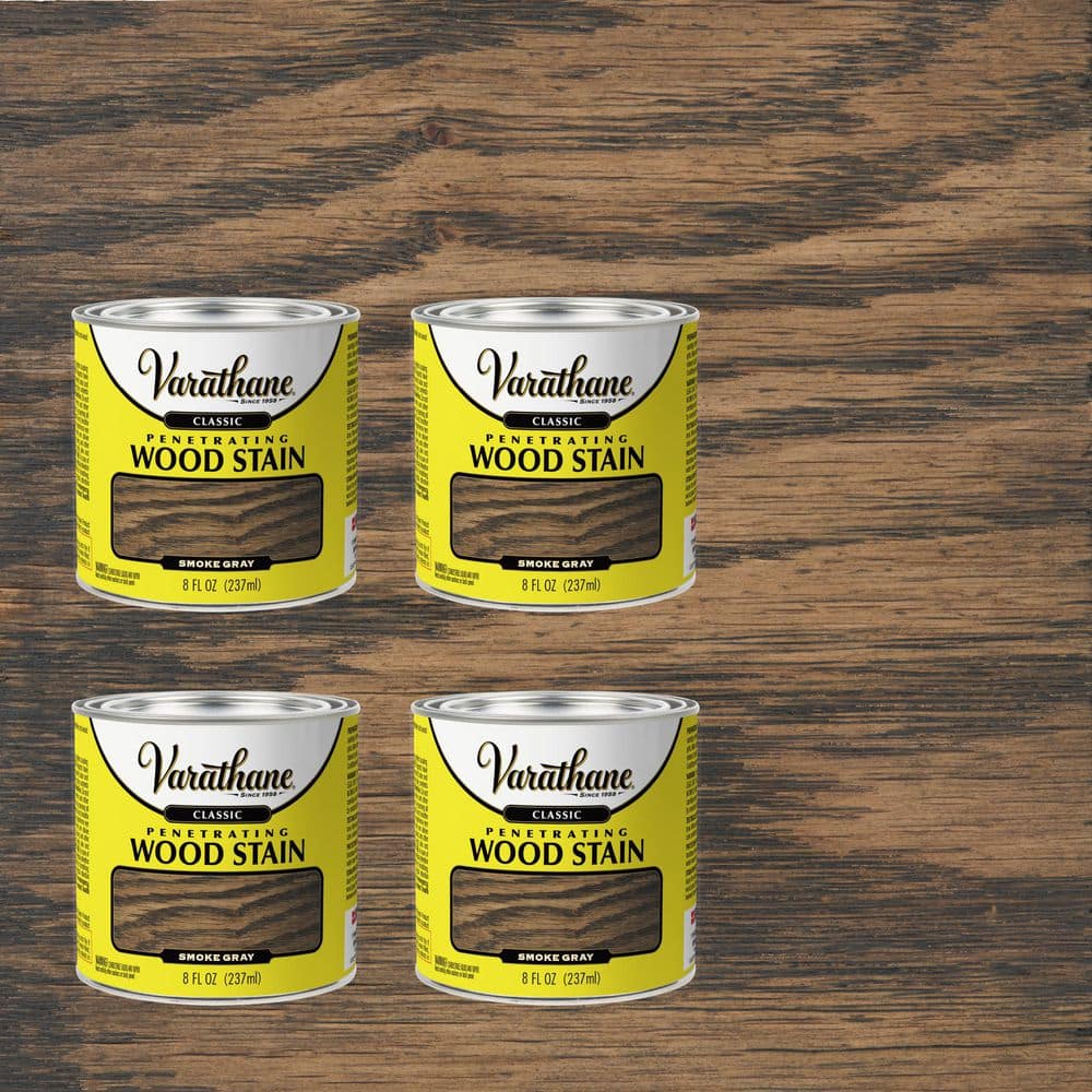 Varathane 8 oz. Smoke Gray Classic Interior Wood Stain (Case of 4 ...