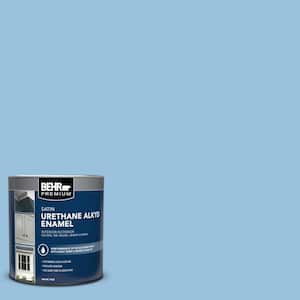 BEHR PREMIUM 1 gal. #M520-3 Charismatic Sky Urethane Alkyd Satin Enamel ...