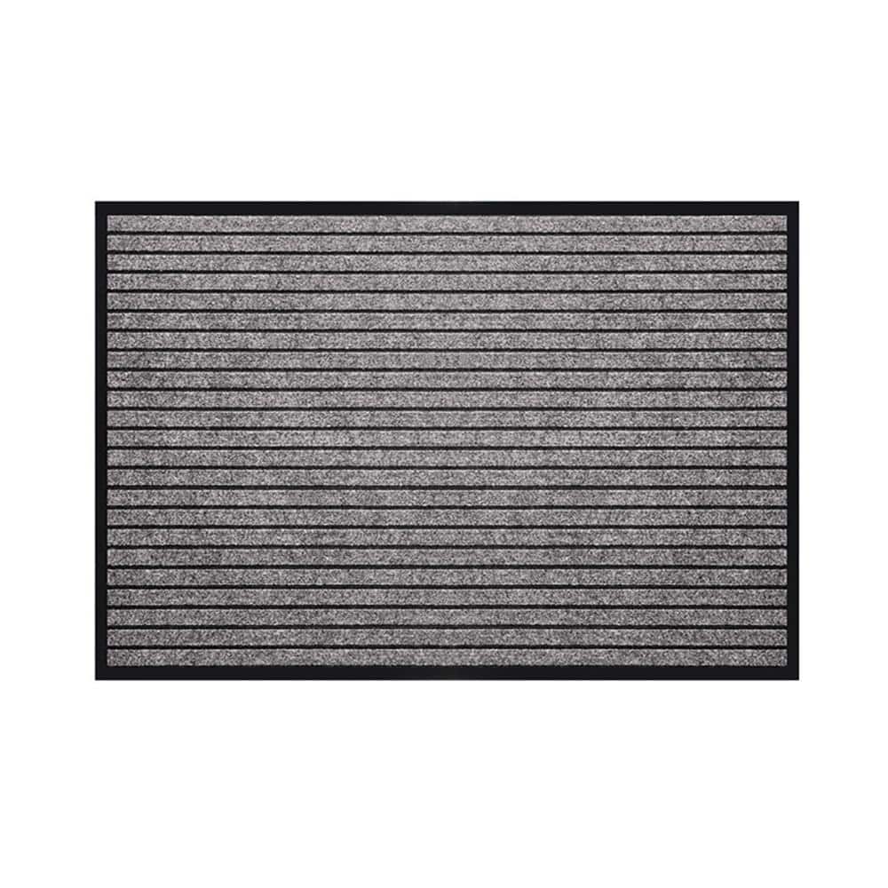 Wellco 35.5 in. x 59 in. Grey Rubber Commercial Door Mat DMR90150SG ...