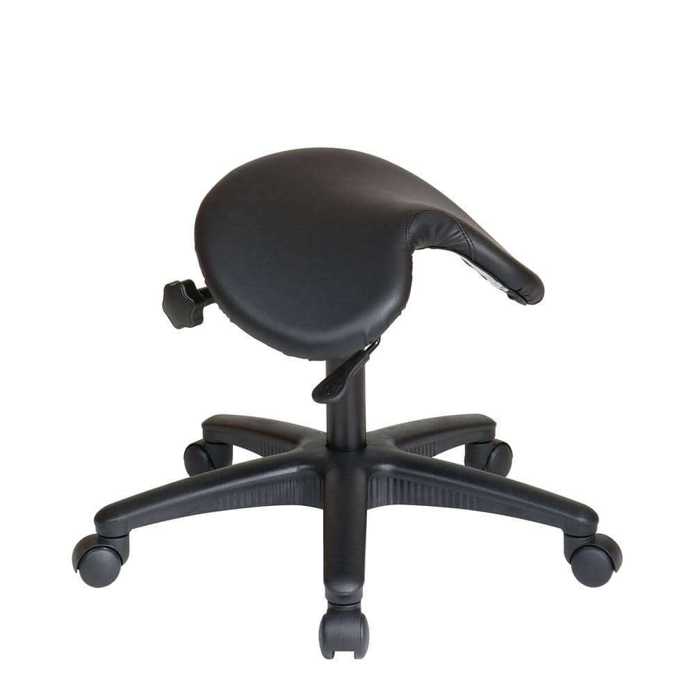 Office Star Products Backless Drafting Stool with Black Saddle Seat ...