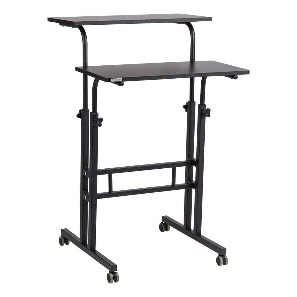Reviews for Mind Reader 23.5 in. Rectangular Black Standing Desk with ...