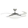 Fanaway Evo2 Brushed Chrome Retractable 4-blade 48 in. Lighting with ...