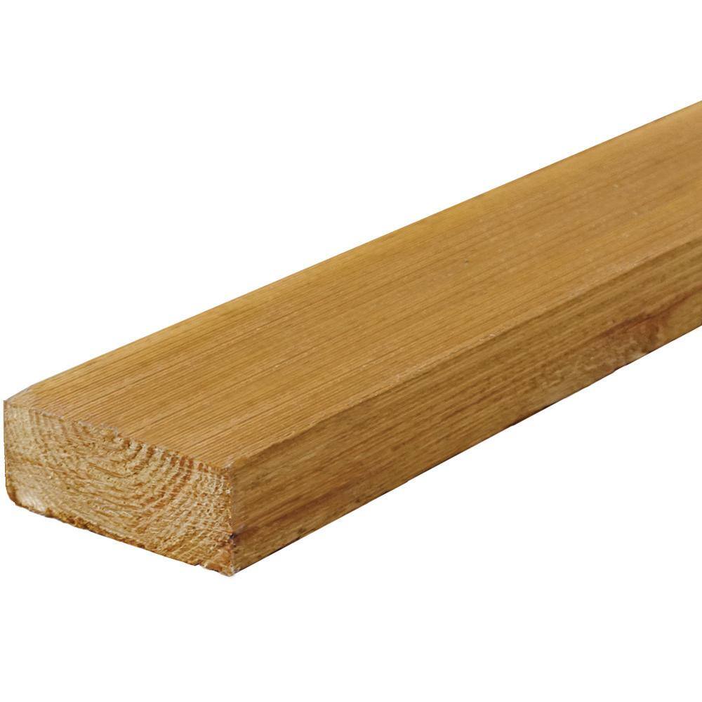 Alta Forest Products 2 in. x 6 in. x 8 ft. Rainier Brown Stained ...