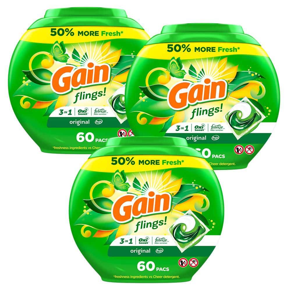 Gain Flings Oxi Boost and Febreeze 3 in 1 HE Original Scent Laundry ...