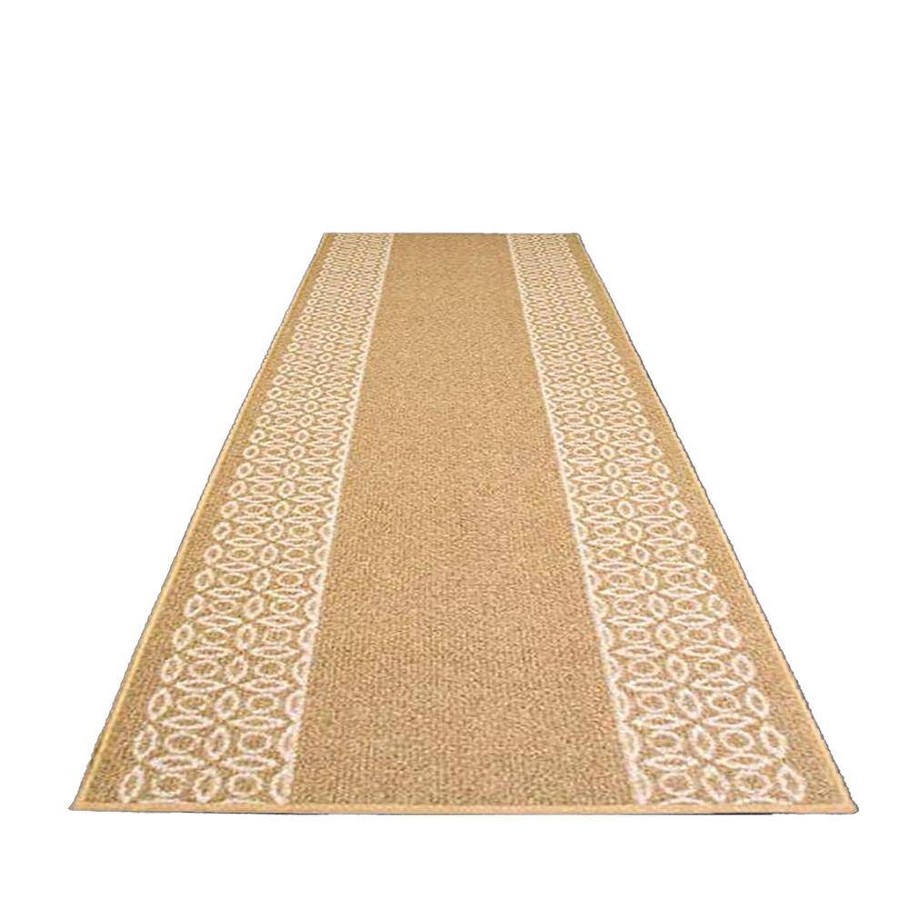 RugStylesOnline Berber Series Beige 26 in. x 26 ft. Your Choice Length ...