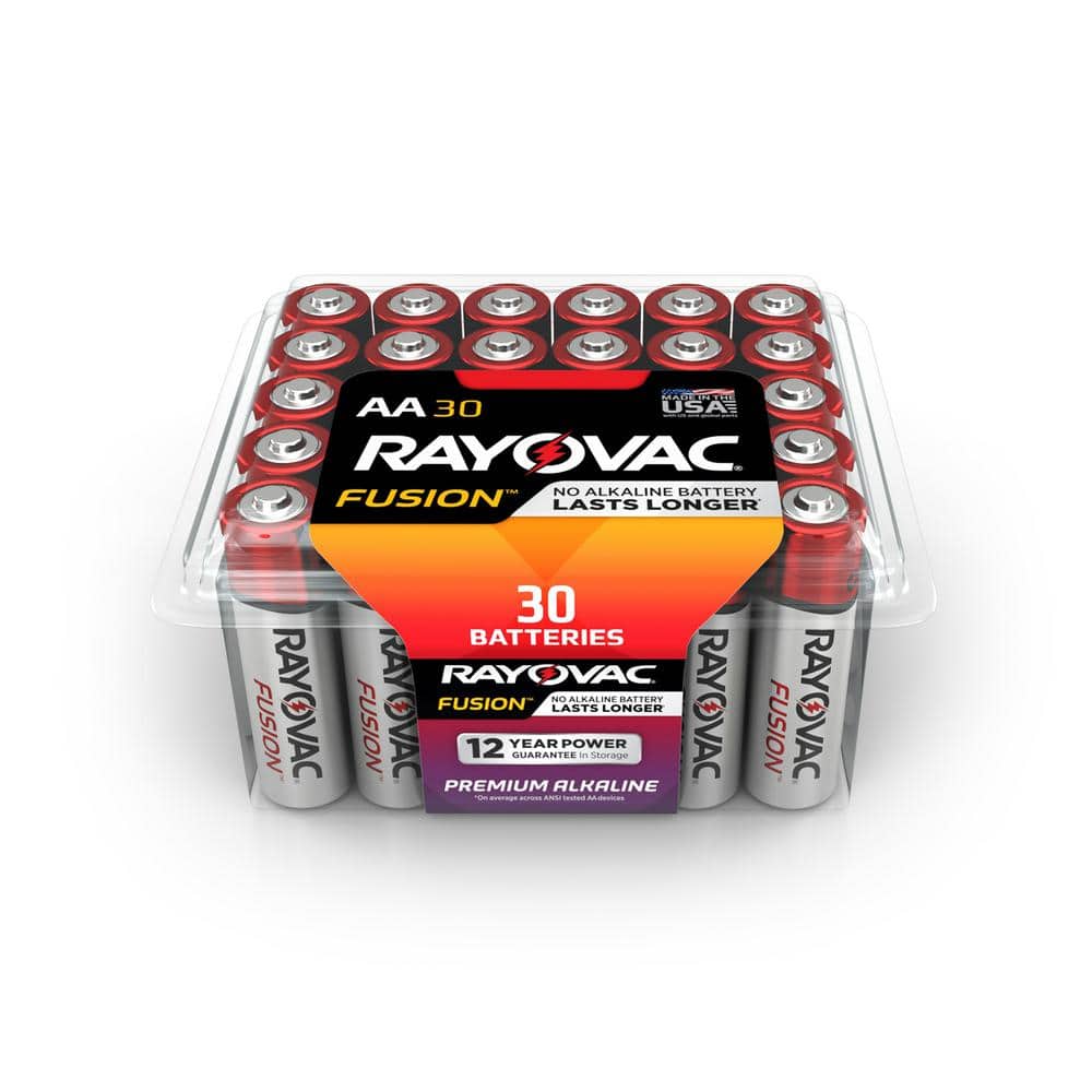 Rayovac AA Fusion Alkaline Batteries (30-Pack) 815-30PPFUSK - The Home ...
