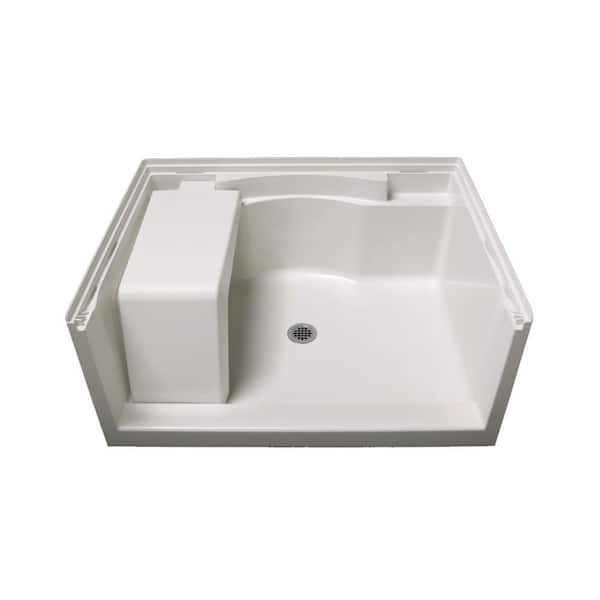 STERLING Accord 60 in. x 36 in. Single Threshold Seated Shower Receptor ...