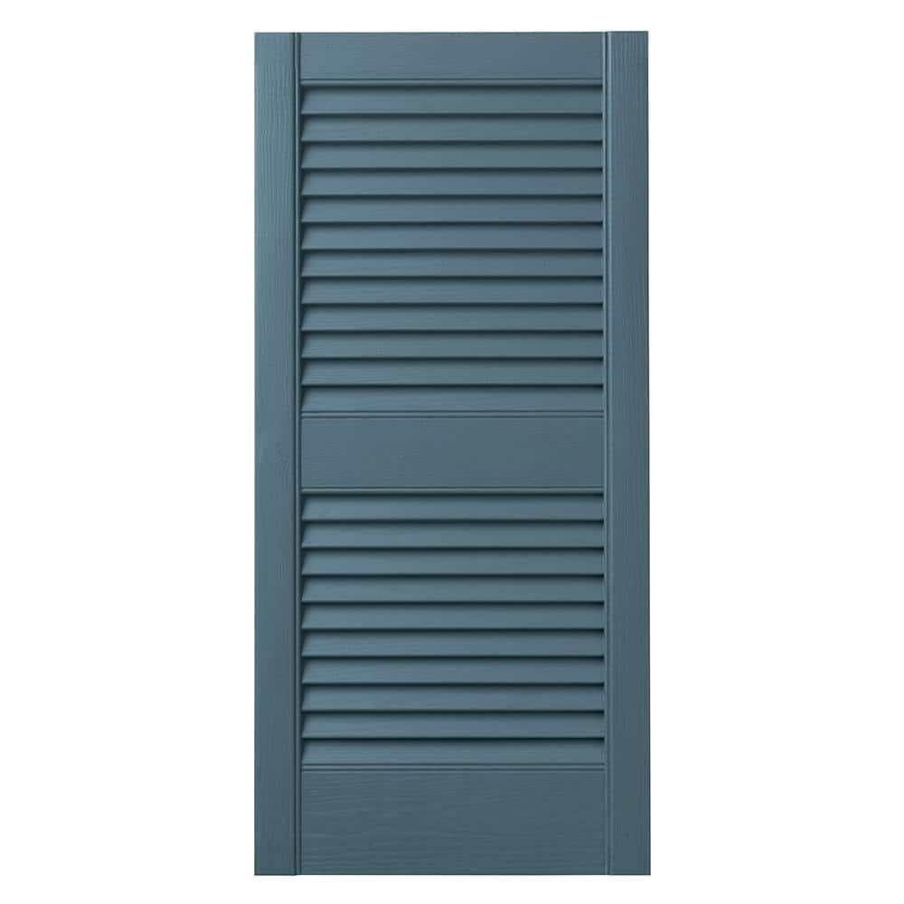 Ply Gem 15 in. x 43 in. Open Louvered Polypropylene Shutters Pair in ...