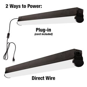 Commercial Electric 2 ft. 32-Watt Equivalent Plug-in Hardwire ...