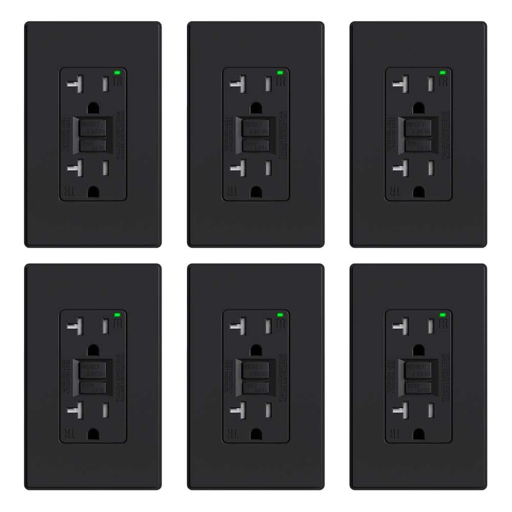 ELEGRP 20 AMP 125-V Duplex Tamper Resistant Self-Test GFCI Outlet, with ...