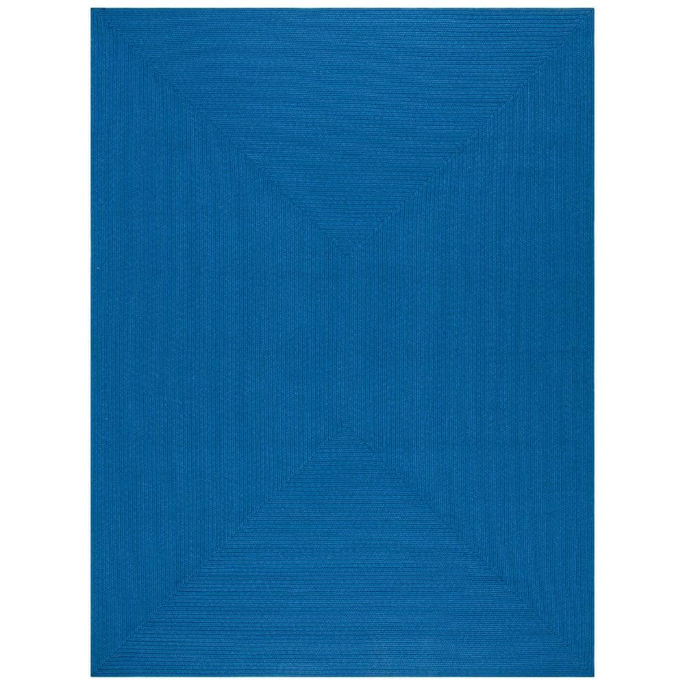 SAFAVIEH Braided Blue 8 ft. x 10 ft. Solid Color Gradient Area Rug ...