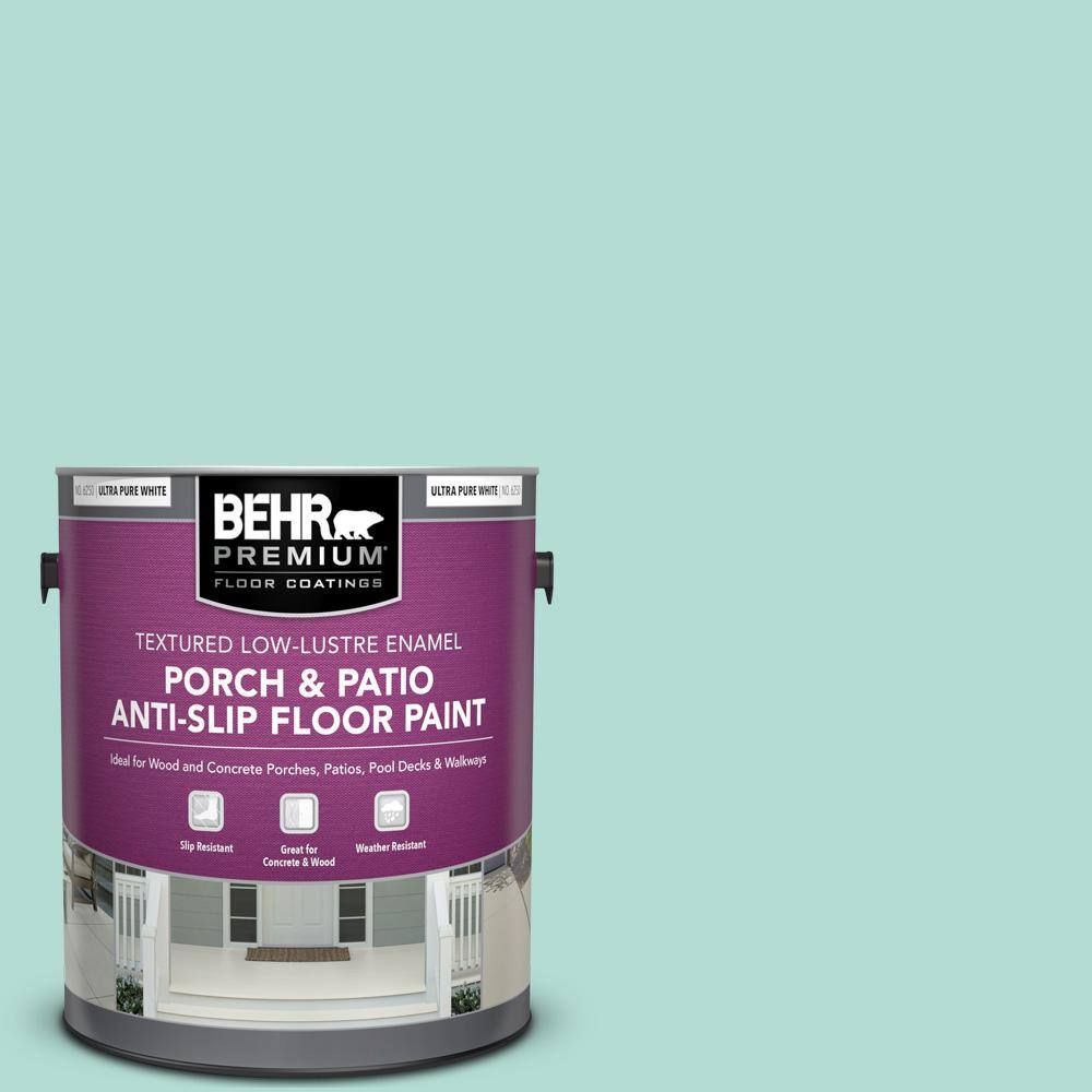 BEHR PREMIUM 1 gal. #490C-3 Balmy Seas Textured Low-Lustre Enamel ...