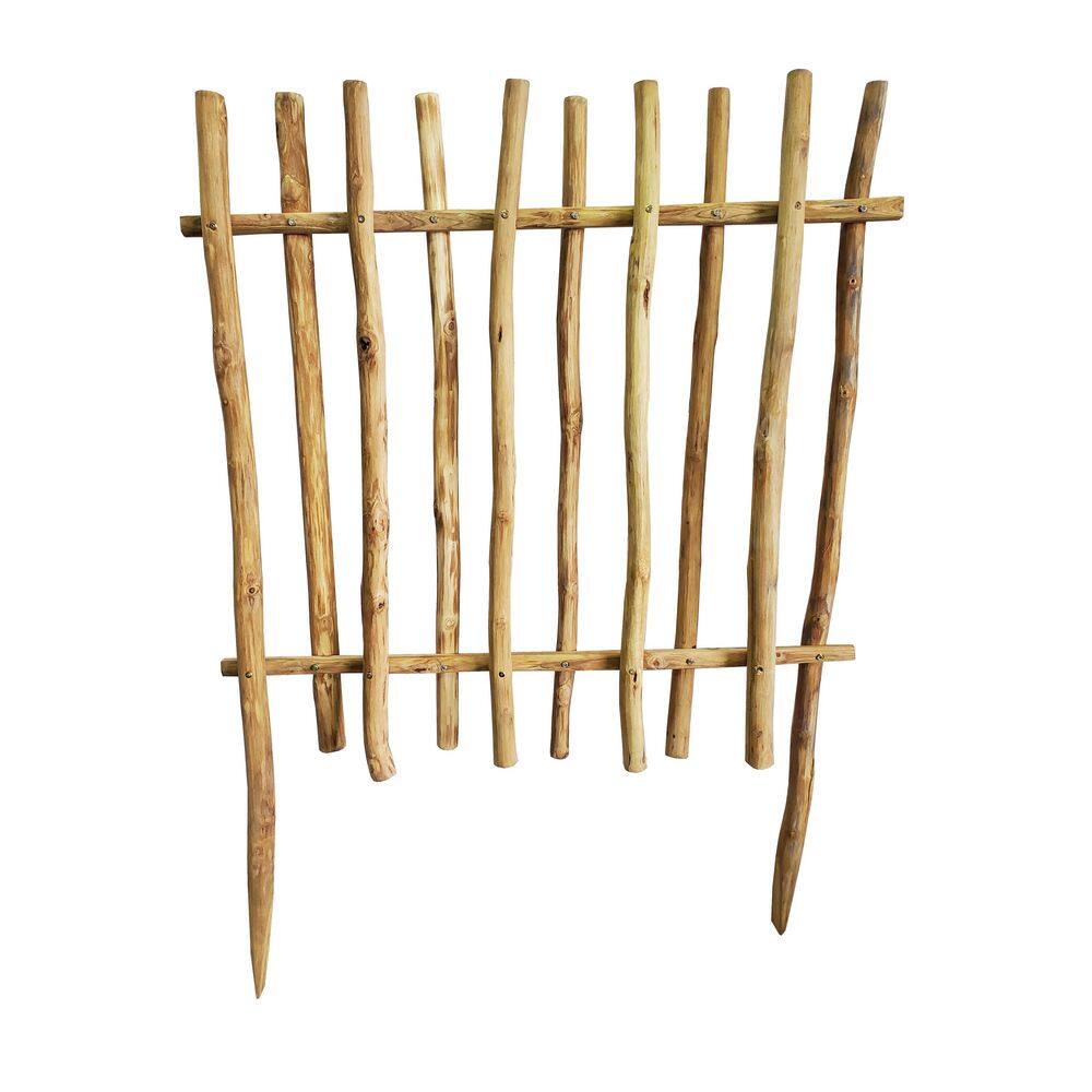 MGP 65 in. H Teak Wood Garden Fence TPF-48 - The Home Depot