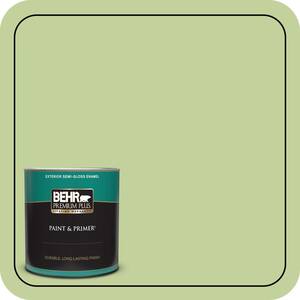 BEHR PREMIUM PLUS 8 oz. #P370-4 Cricket Field Semi-Gloss Interior ...