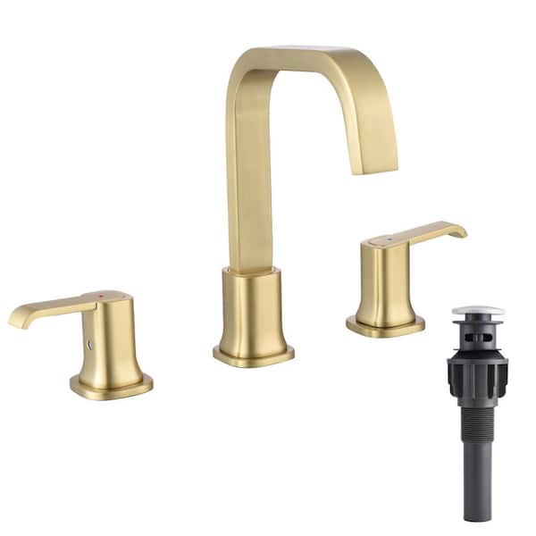 FLG 8 in. Widespread Double Handle Bathroom Faucet with Pop-up Drain 3 ...