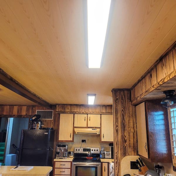 A La Maison Ceilings Natural Maple 39 in. x 6 in. Glue Up Foam Wood ...