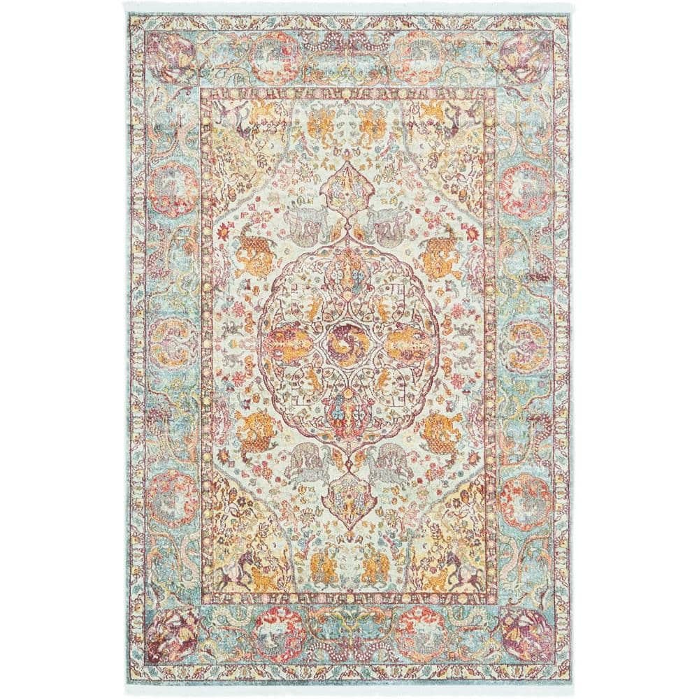 Unique Loom Baracoa Rumba Light Blue 5' 5 x 8' 0 Area Rug 3139619 - The ...