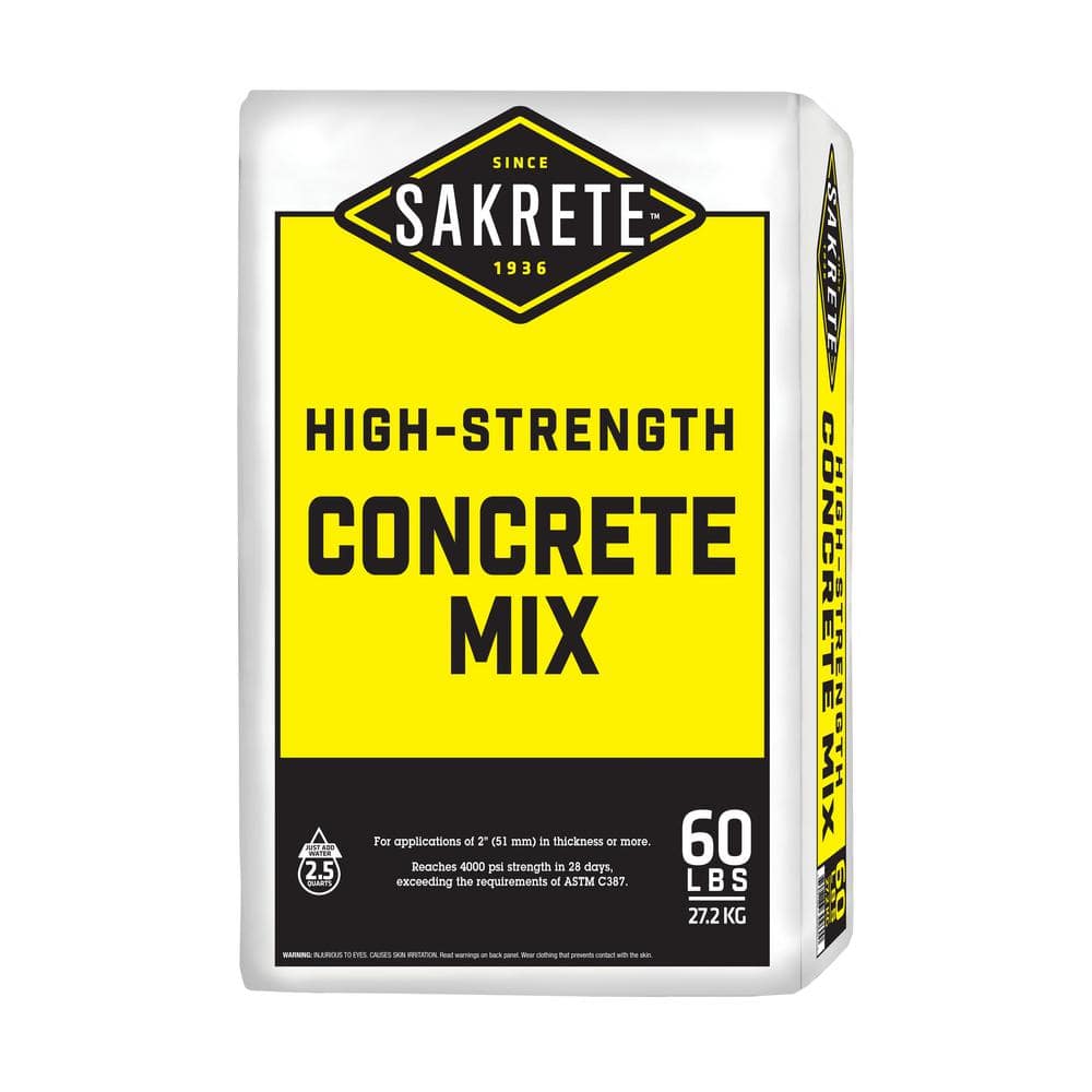 SAKRETE 60 lb. High-Strength Concrete Mix 100033781 - The Home Depot