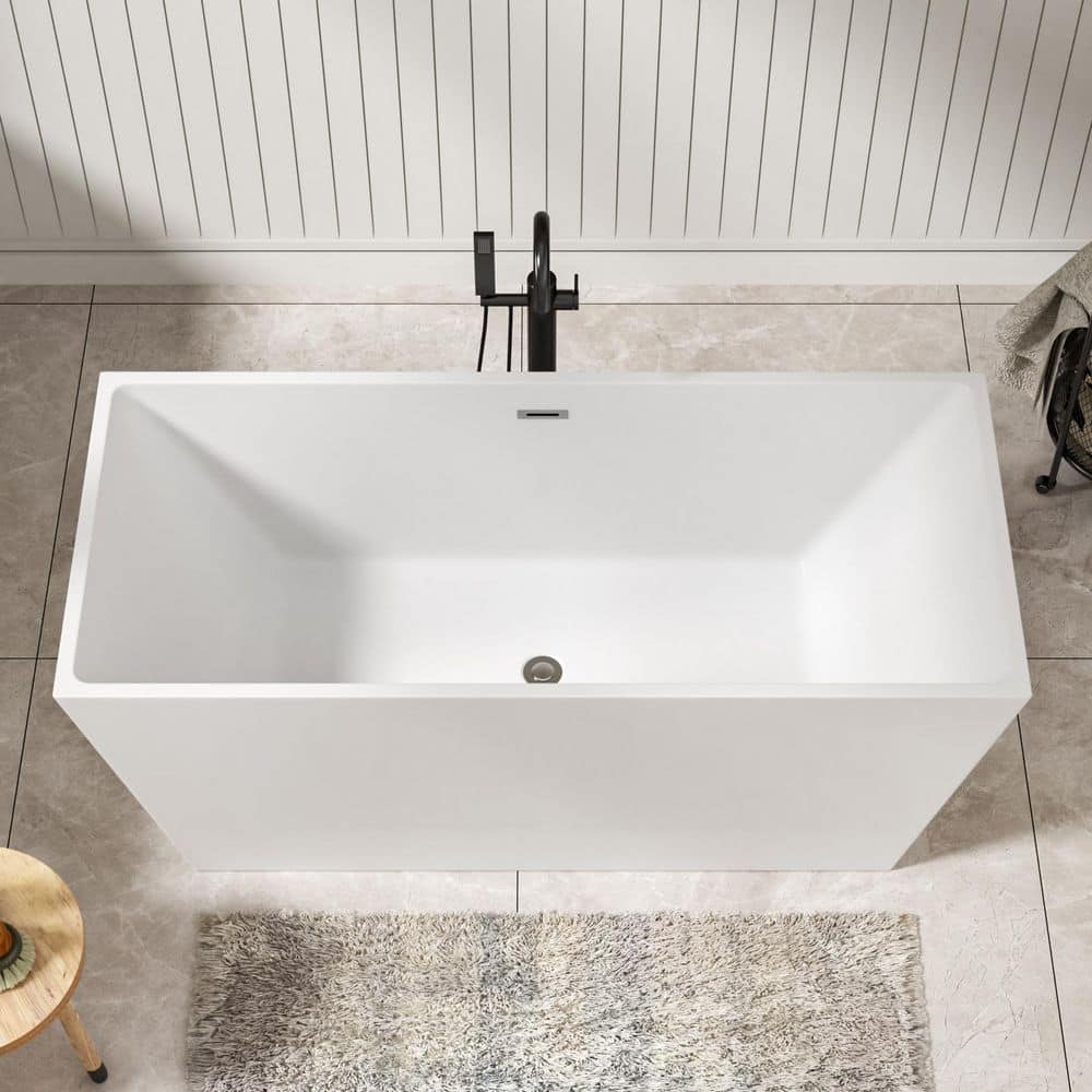 LORDEAR 67 in.L x 29.5 in.W Freestanding Bathtub Rectangular Soaking ...