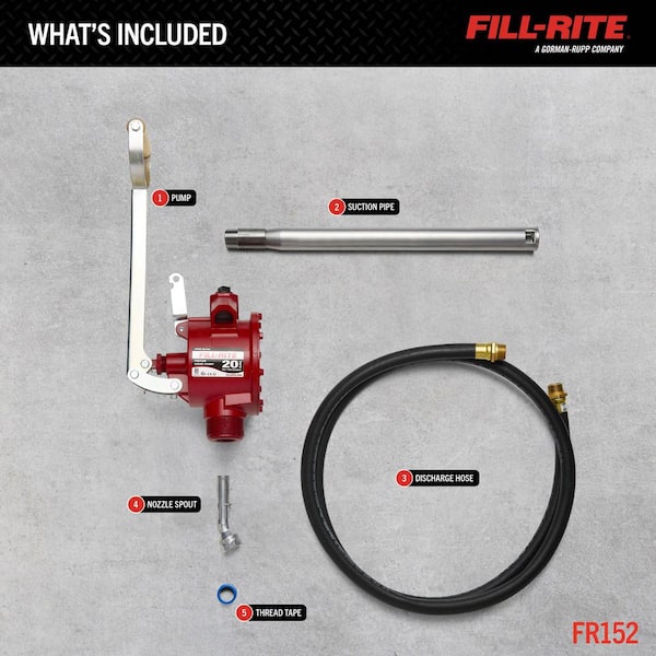 FILL-RITE FR152 Piston Hand Pump with Standard Accessories FR152 - The Home Depot