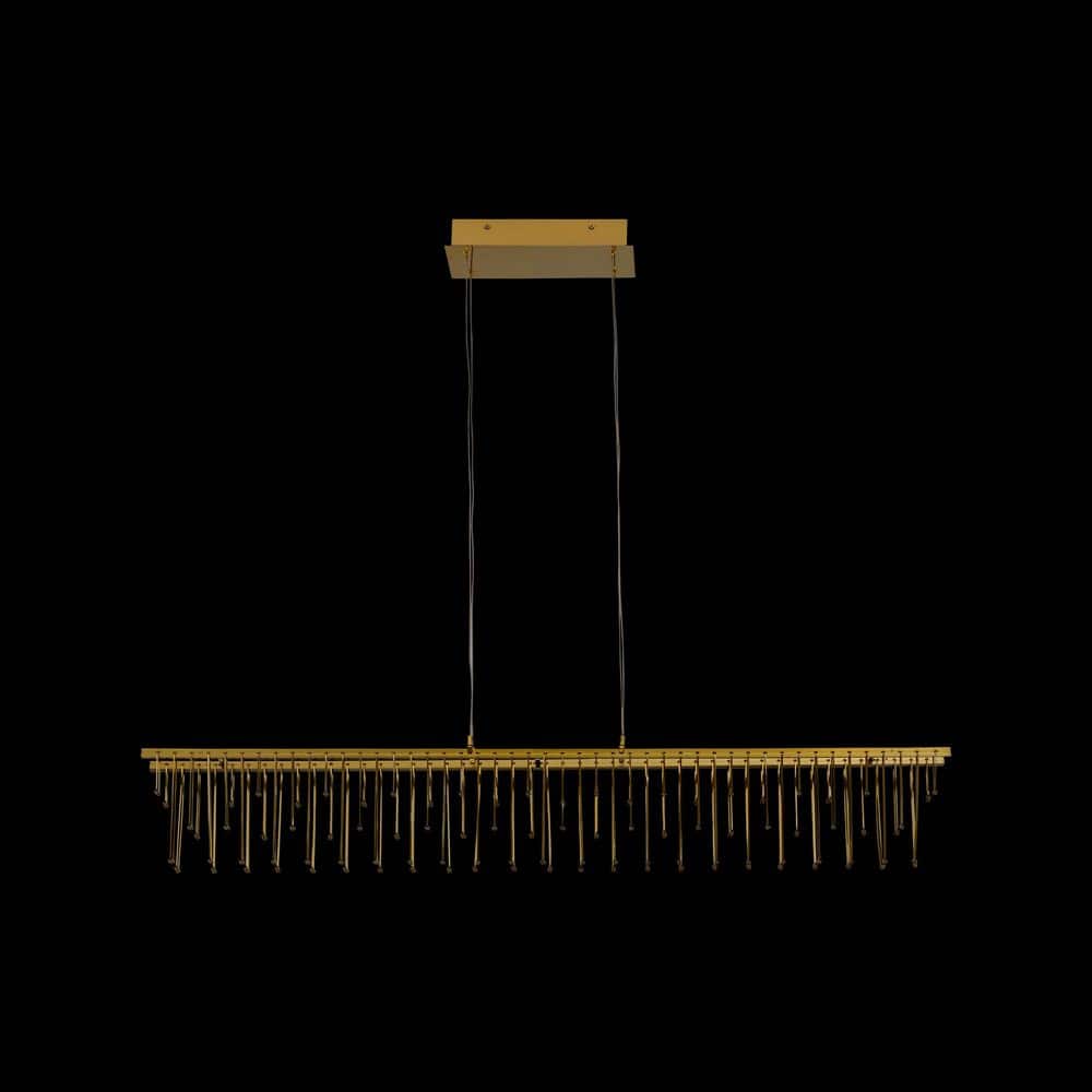 Golden Lighting Lucerna 33.6-Watt 1 Light Stainless Steel Gold ...