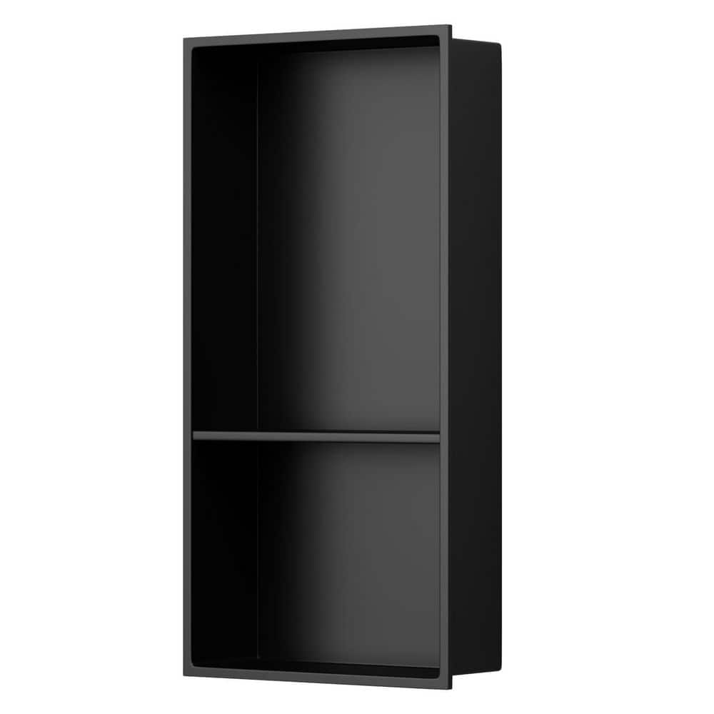 BWE 13 in. W x 19 in. H x 4 in. D Stainless Steel Shower Niche Recessed ...