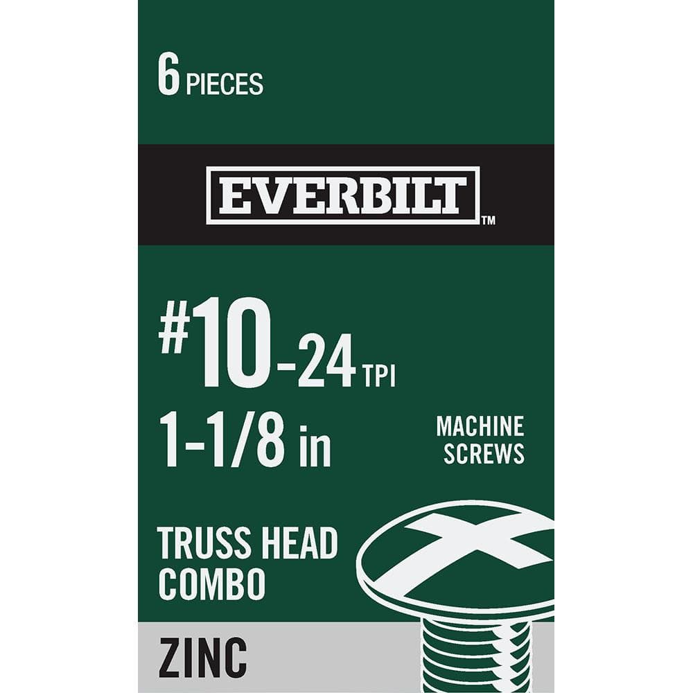 Everbilt 10 24 X 1 3 8 In Phillips Slotted Truss Head Machine Screws
