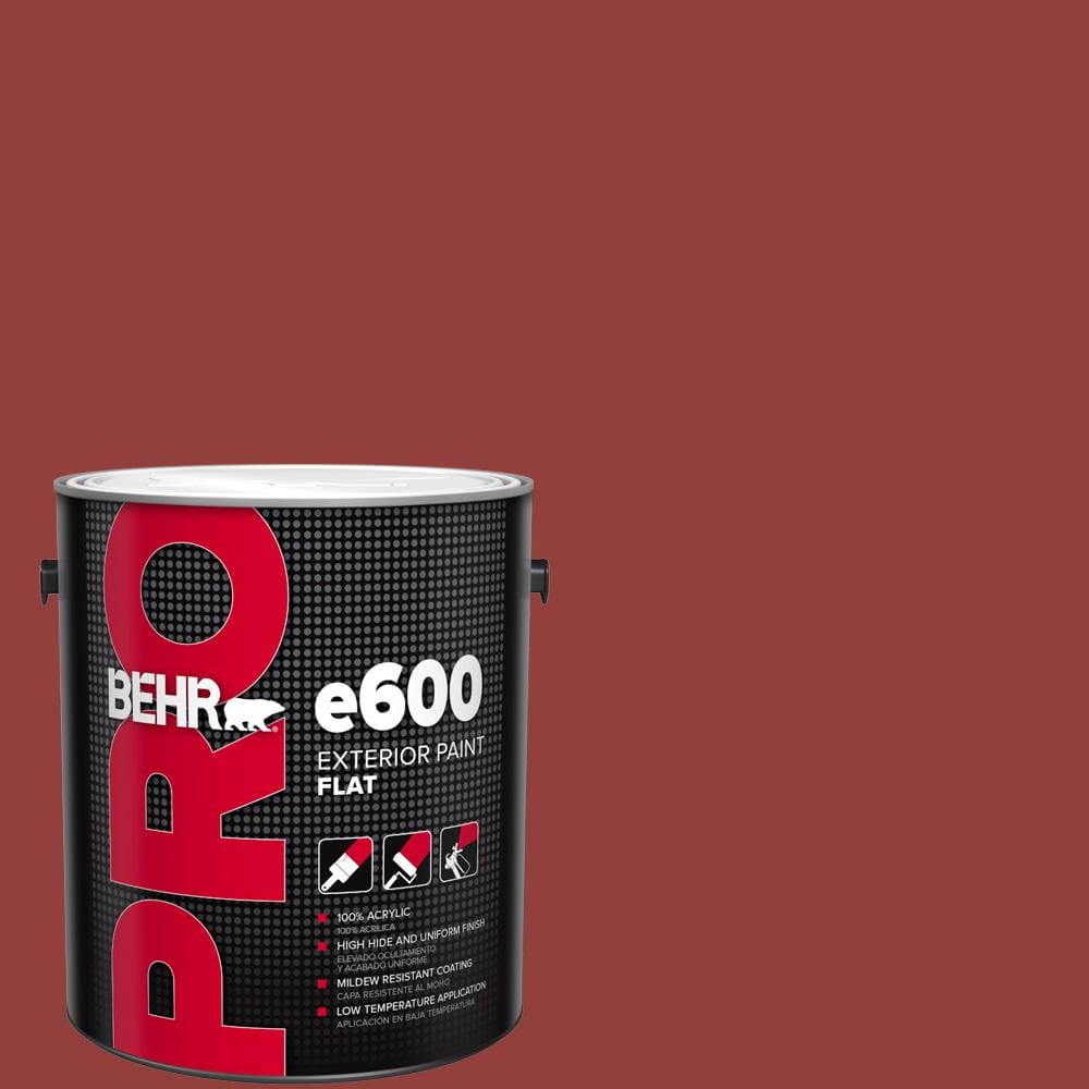 BEHR PRO 1 gal. #BIC-49 Red Red Red Flat Exterior Paint PR61301 - The ...