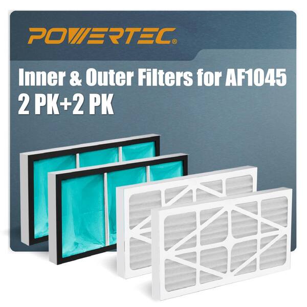 ‎POWERTEC 1 Micron Inner Filters and 5 Micron Outer Filters for AF1044 ...