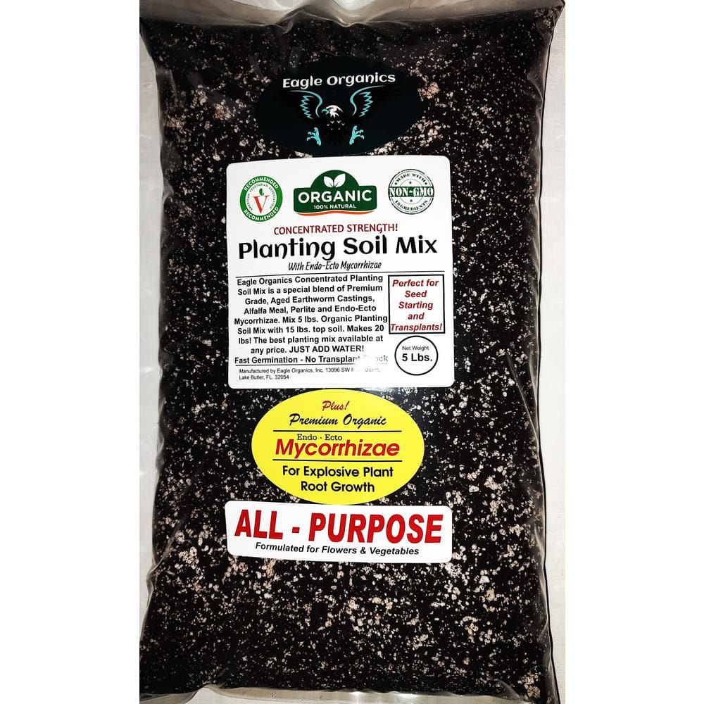 Organic Premium Planting mix. Concentrated Strength. 5 lbs. Makes 20 ...