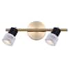 CANARM Elsee 2 ft. Gold and Matte Black Halogen Wall Mounted Hard Wired ...