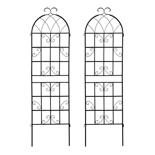 FENCY 71 in. H Metal Decorative Garden Trellis HD-A-HW91003 - The Home ...