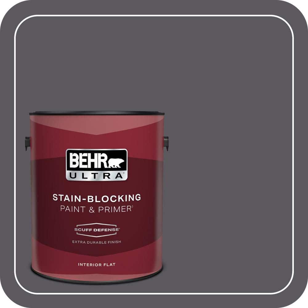 BEHR ULTRA 1 gal. #MQ5-02 Dark Shadows Extra Durable Flat Interior ...