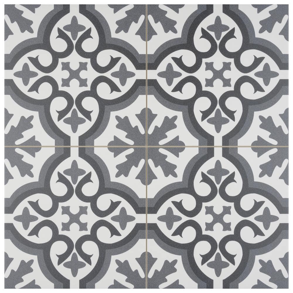 Merola Tile Berkeley Essence Grey 9 in. x 9 in. Porcelain Floor and ...