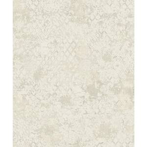 A-Street Prints Haliya Champagne White Metallic Plaster Wallpaper ...