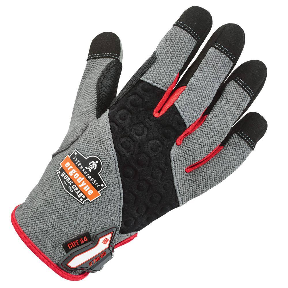 Ergodyne ProFlex 710CR Large Gray Heavy Duty Cut Resistant Work Gloves ...