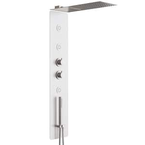BWE 4-Jet Rainfall Shower Panel System with Rainfall Shower Head and ...