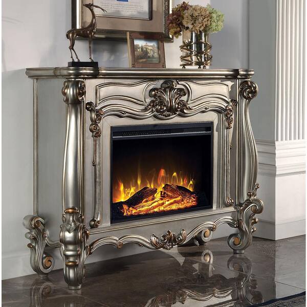 Acme Furniture Versailles 47 in. Freestanding Wooden Electric Fireplace ...