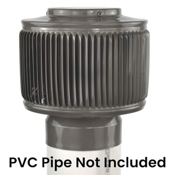 Active Ventilation 3 in. Dia Aura PVC Vent Cap Exhaust with Adapter for ...