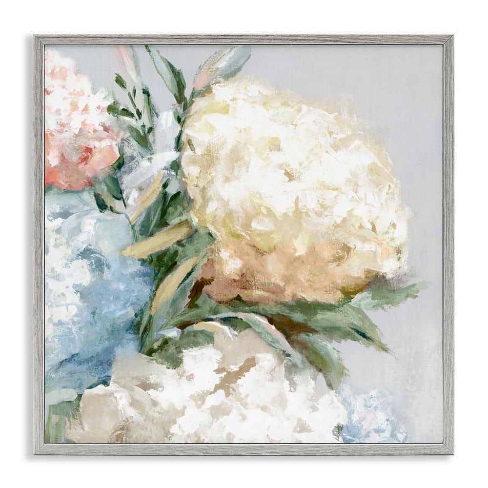 Stupell Industries Close Up Hydrangea Blossom by Alex Black Gray Framed ...
