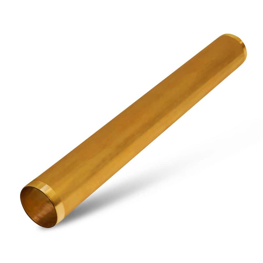 PLUMBFLEX 1-1/2 in. x 12 in. Brass Threaded Tube for Tubular Drain ...