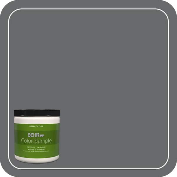 BEHR PREMIUM PLUS 8 oz. #PPU26-02 Imperial Gray Semi-Gloss Interior ...